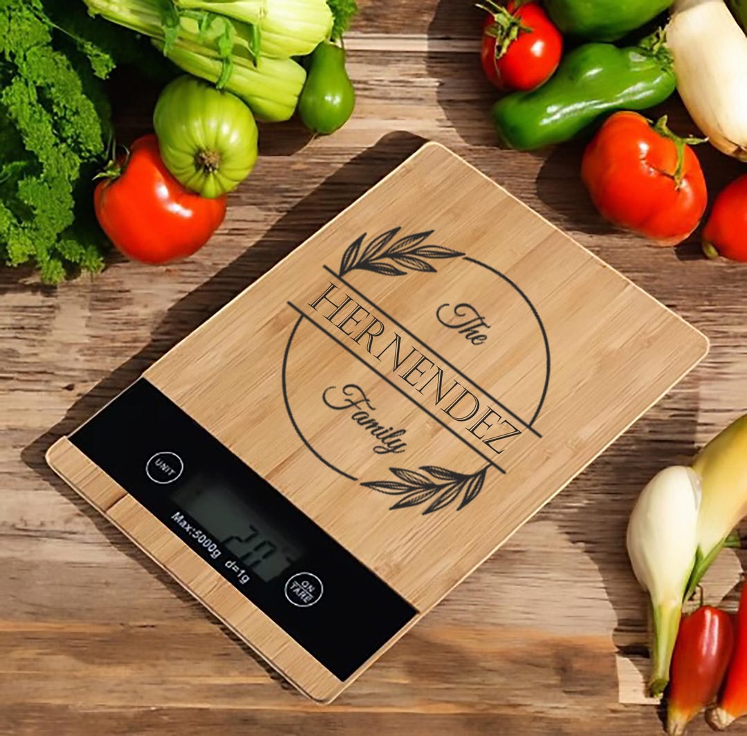 Personalized Bamboo Scale, Digital Scale, House Warming Gift , Custom ...