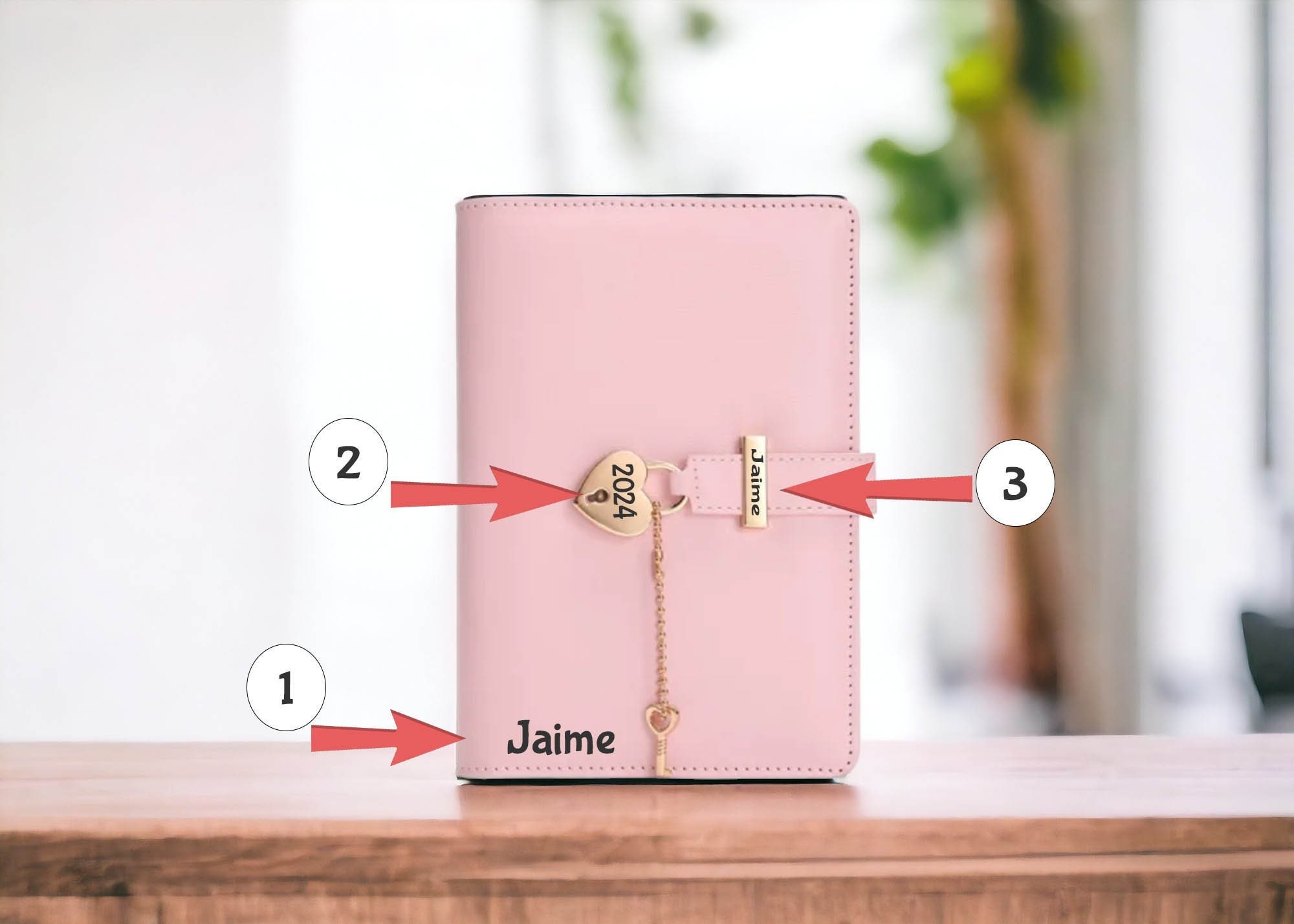Purple Diary With Lock and Key for Girls & Women - Engraved Diary With ...