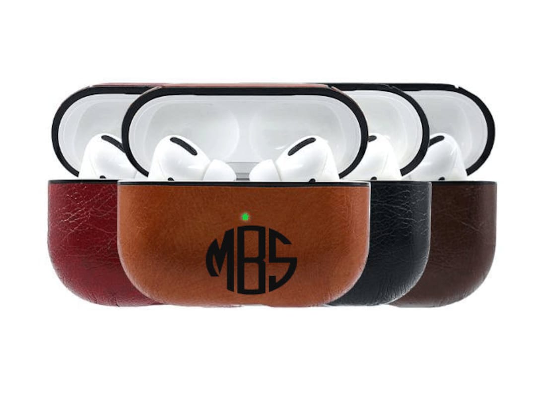 Monogram Engraved AirPod Pro Case Personalized AirPod Pro Leather Case ...