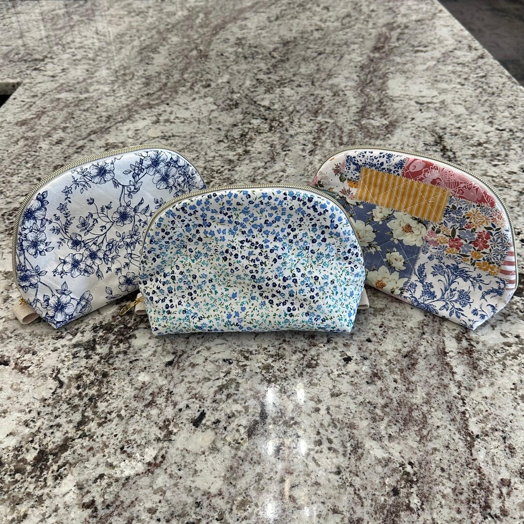 Blue Floral Quilted Taco Pouches - Etsy