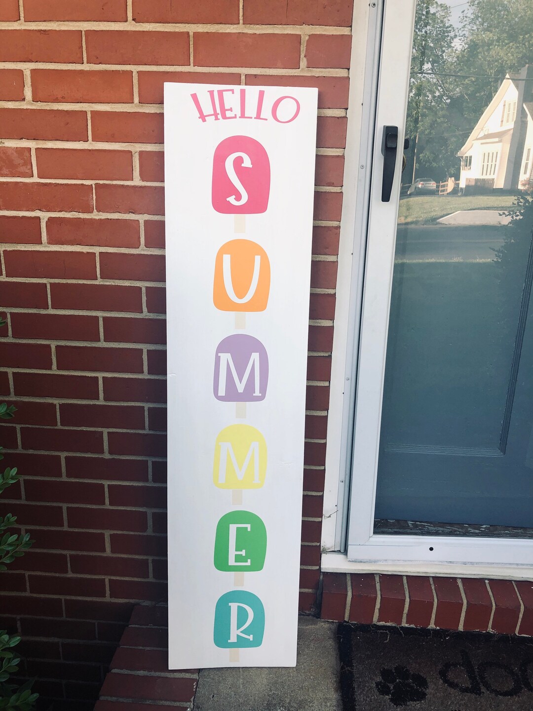 Popsicle Hello Summer Porch Sign - Etsy