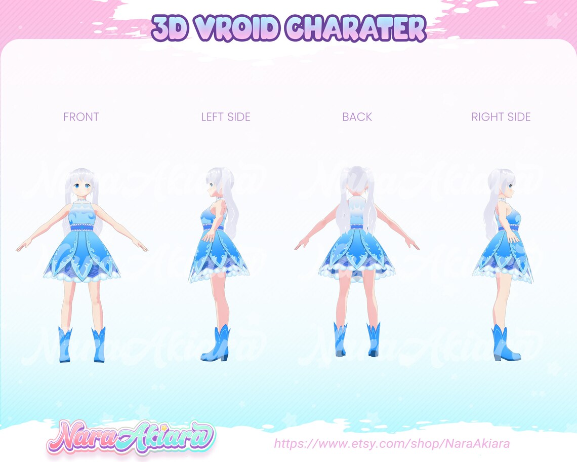 Premade 3D Vroid Model Vroid Model 3D Vroid Vtuber Assets - Etsy