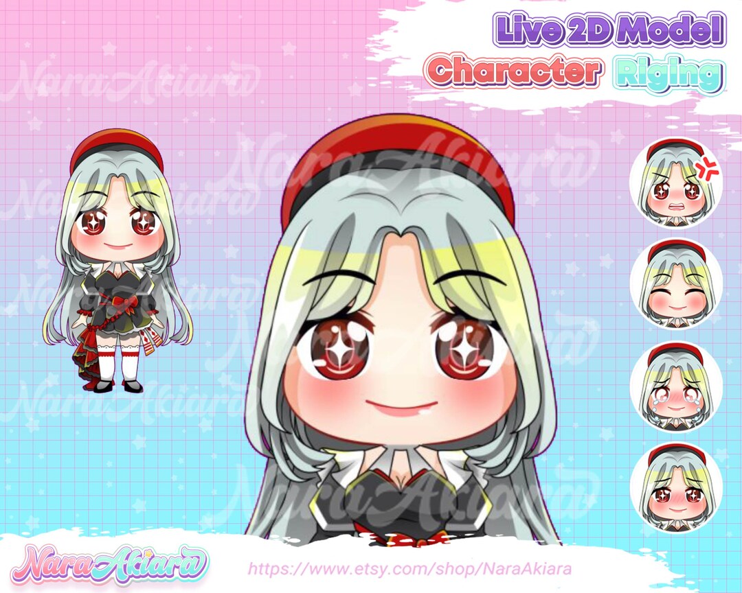 Vtuber Model Live2d Model Vtuber Design Ideas 2D Animation - Etsy