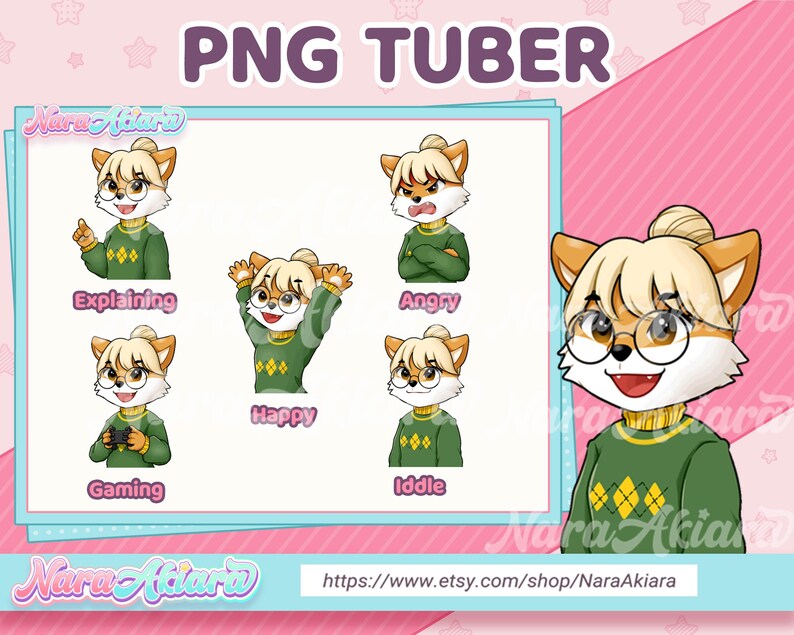 PNG Tuber Pngtuber Avatar Pngtuber Commission Streamer - Etsy México