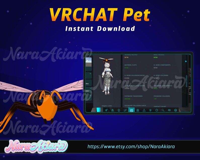 Vrchat Vrchat Pet Vrchat Model Vrchat Companion Virtual - Etsy