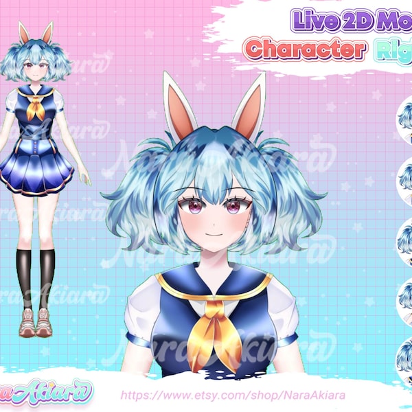 Live 2d Vtuber Model Bunny Girl - Etsy