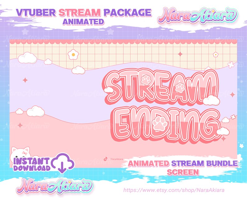 Vtuber Overlay Overlay Stream Overlay Streaming Static - Etsy