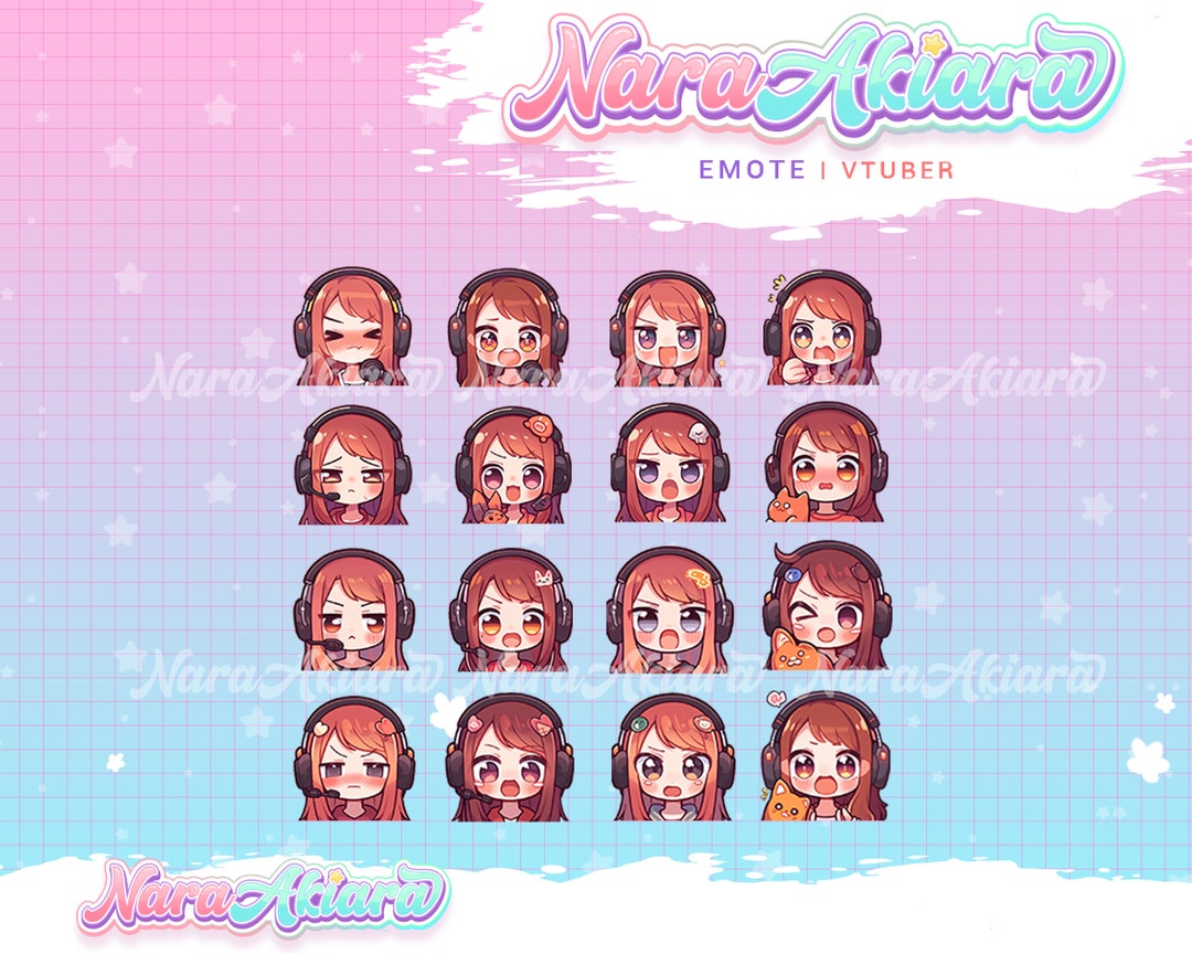 Vtuber Emote Twitch Chat Widget Emote Commission Raid - Etsy