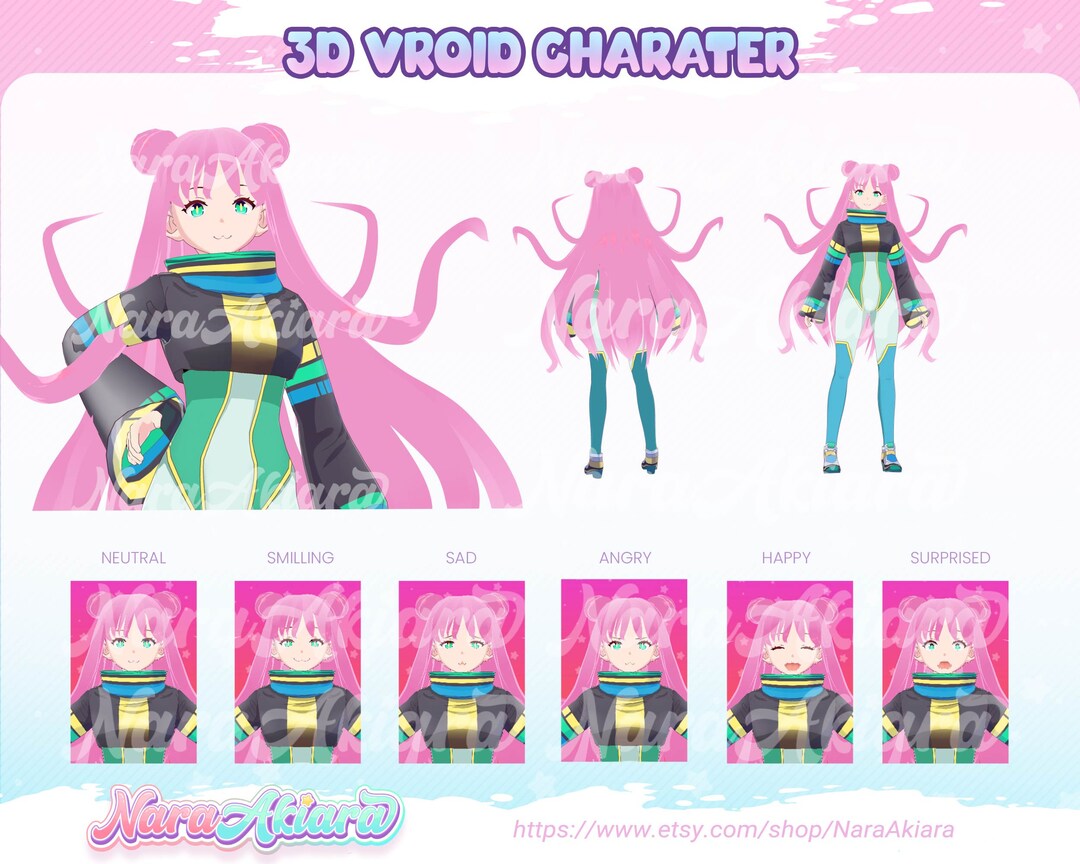 Premade 3D Vroid Model Vroid Avatars Vroid Studio 3d - Etsy