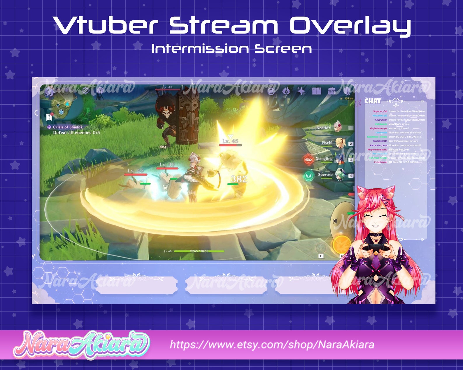 Vtuber Overlay Stream Overlays Overlay Stream Overlay Cute - Etsy
