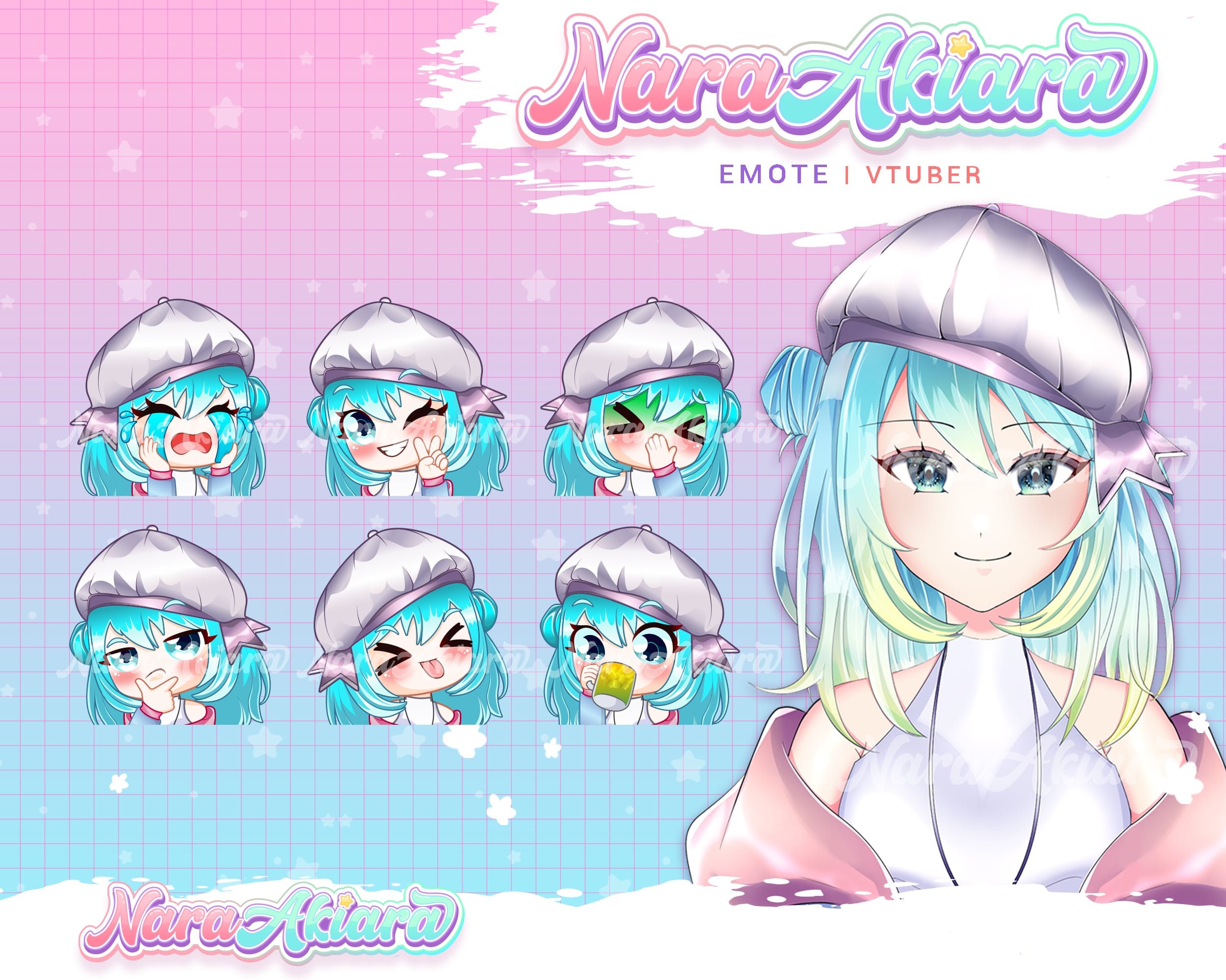 Vtuber Emote Twitch Emotes Chibi Emote Emote Commission - Etsy UK