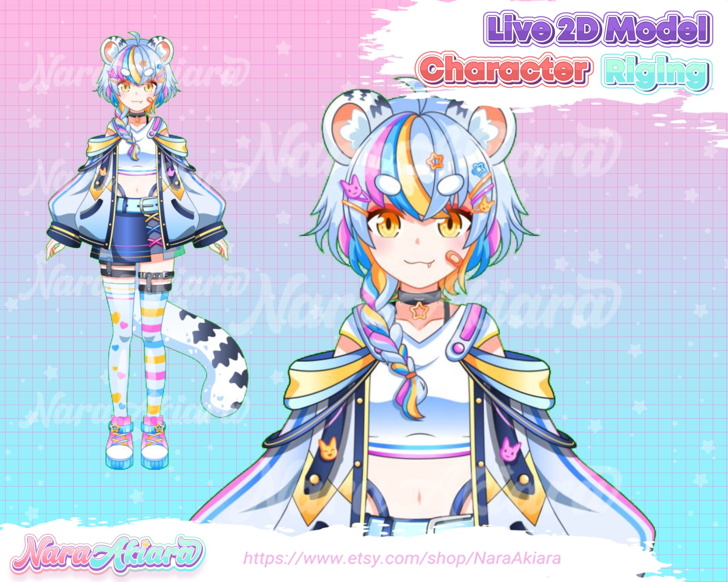 Vtuber Model 2D Vtuber Kawaii Vtuber Twitch Vtuber Vtuber - Etsy Australia