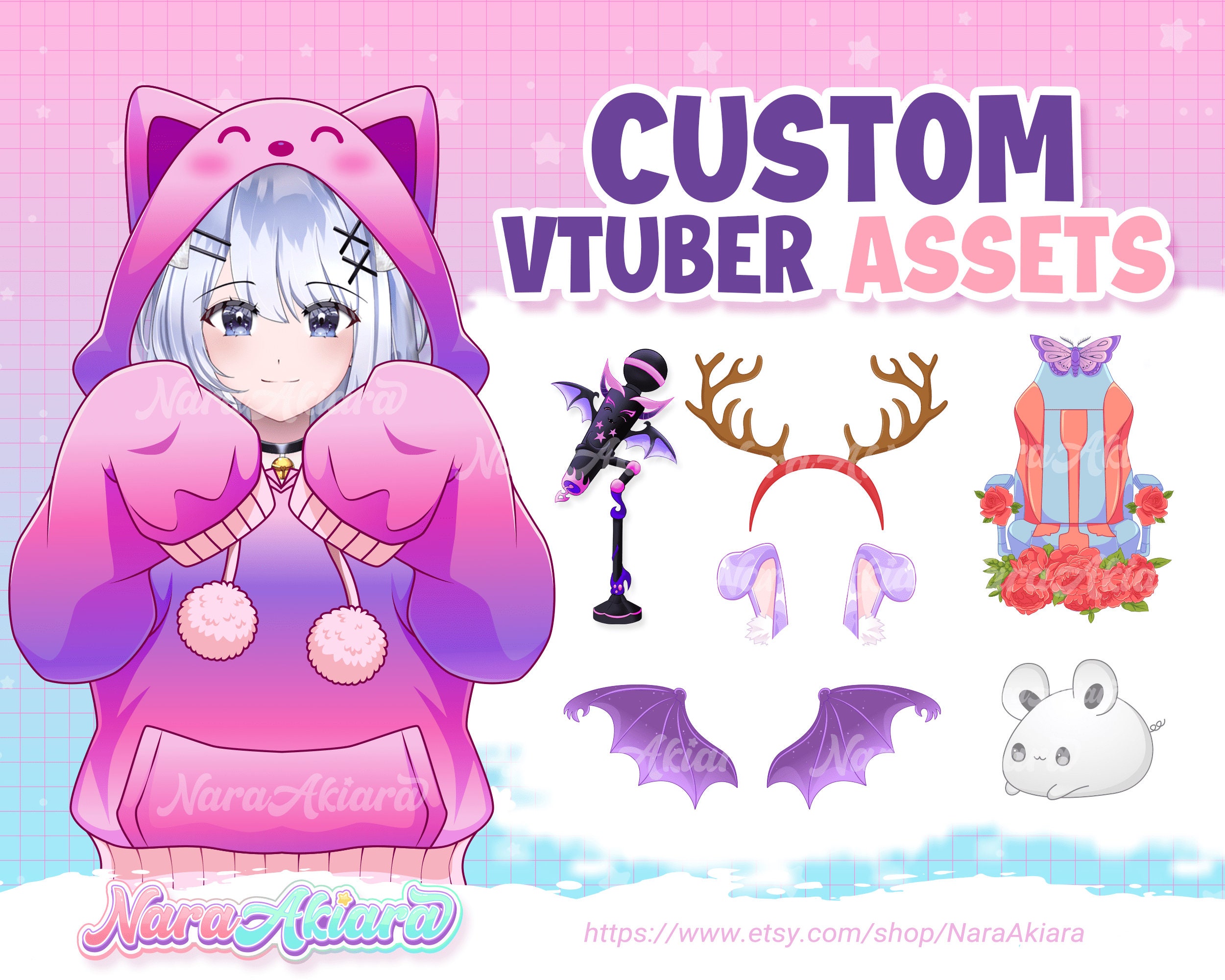 Vtuber Assets Twitch Assets Assets für Vtuber Gaming Chair - Etsy.de