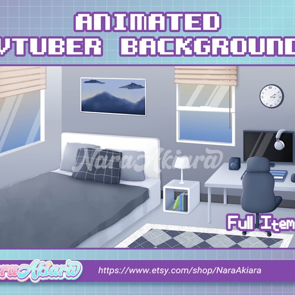 Vtuber Asset Bed Room - Etsy