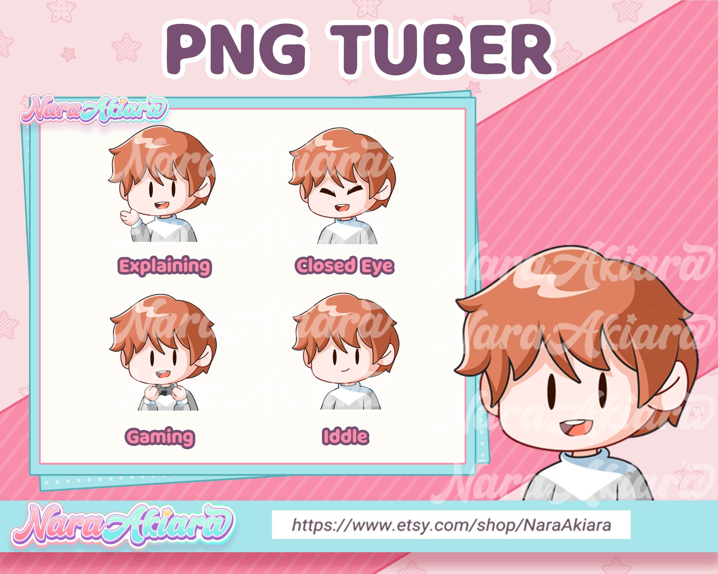 Png Tuber Pngtuber Avatar Pngtuber Male Pngtuber Model - Etsy Sweden