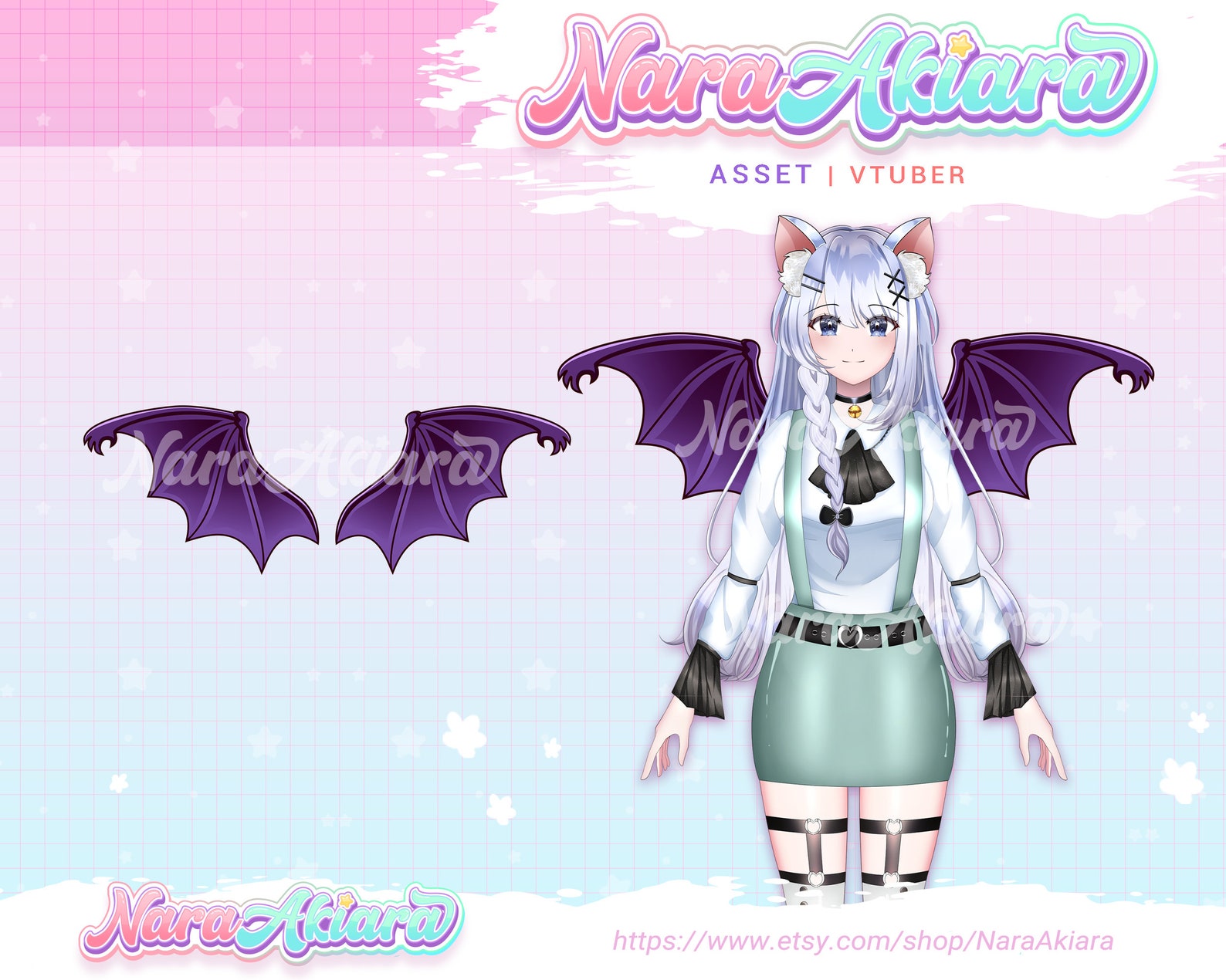 Vtuber Assets Wings for Vtuber With Bat Wings Design Purple - Etsy Canada