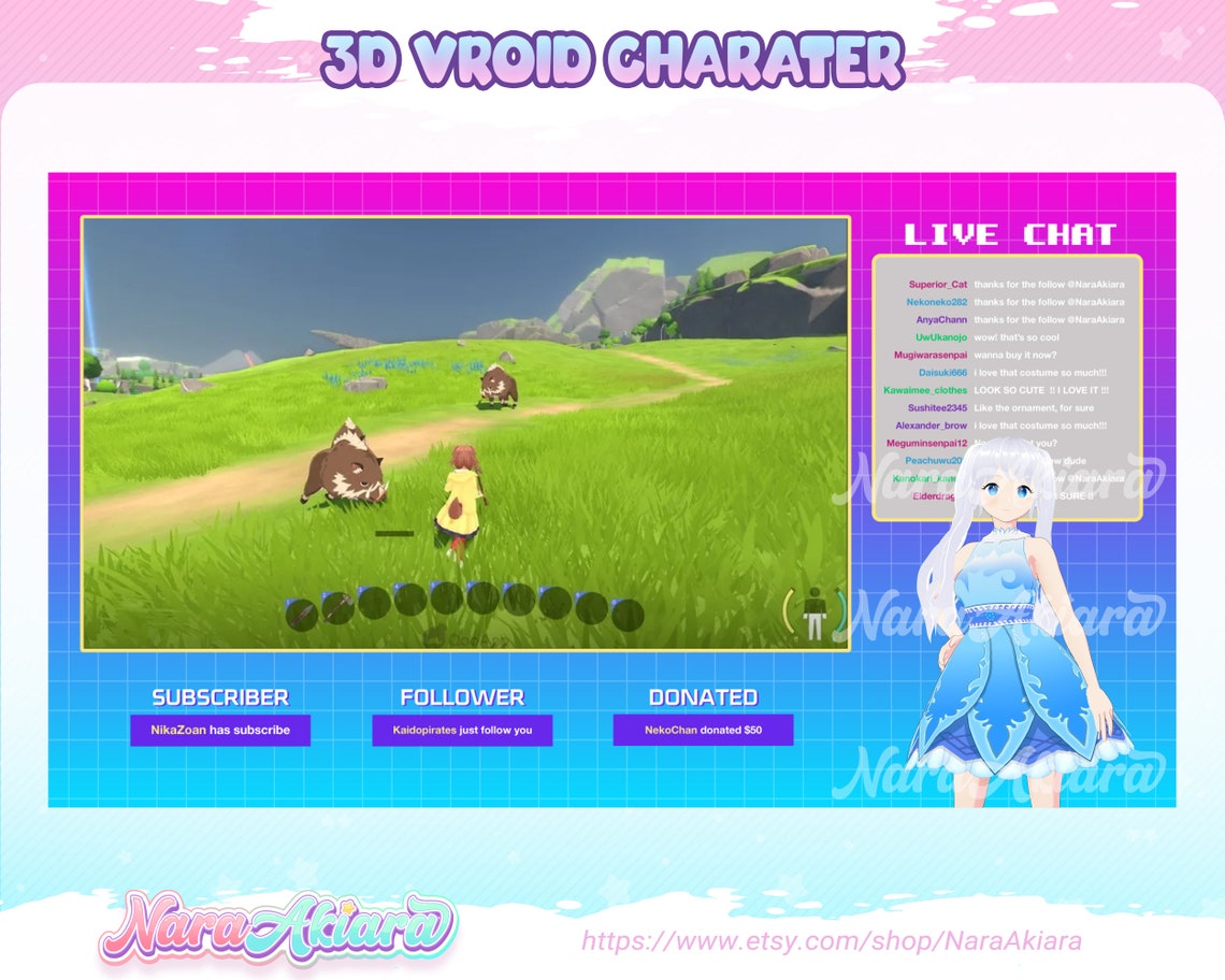 Premade 3D Vroid Model Vroid Model 3D Vroid Vtuber Assets - Etsy