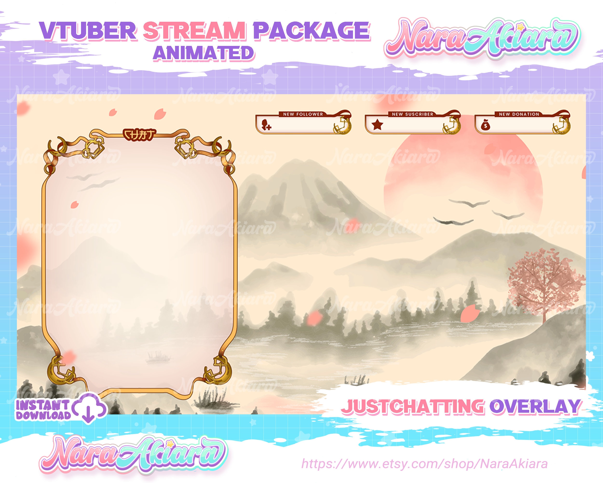 Vtuber Overlay Stream Overlay Overlay Twitch Vtuber Twitch - Etsy Australia