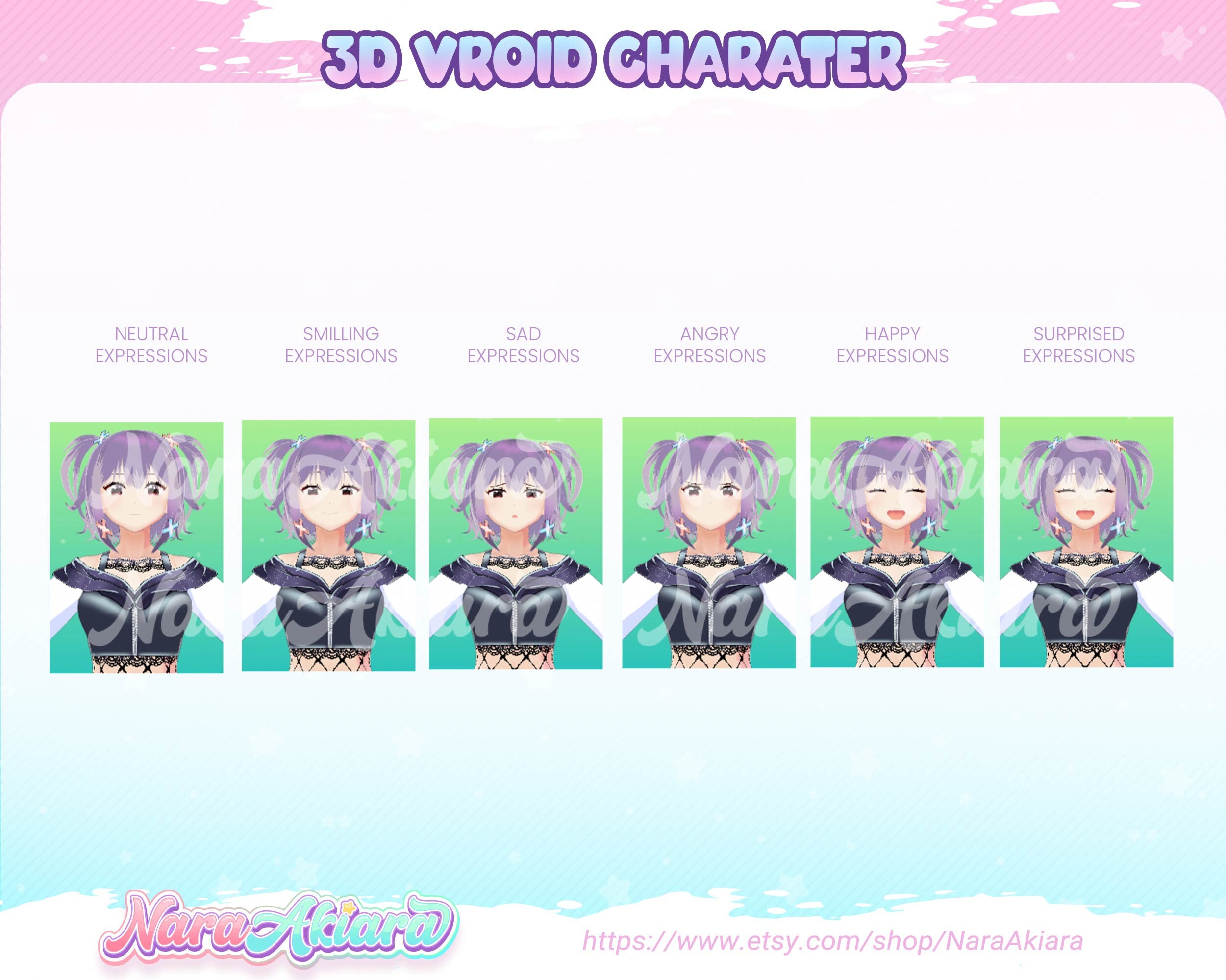 Modelo de Vroid 3D prefabricado Vroid Descargas digitales - Etsy México