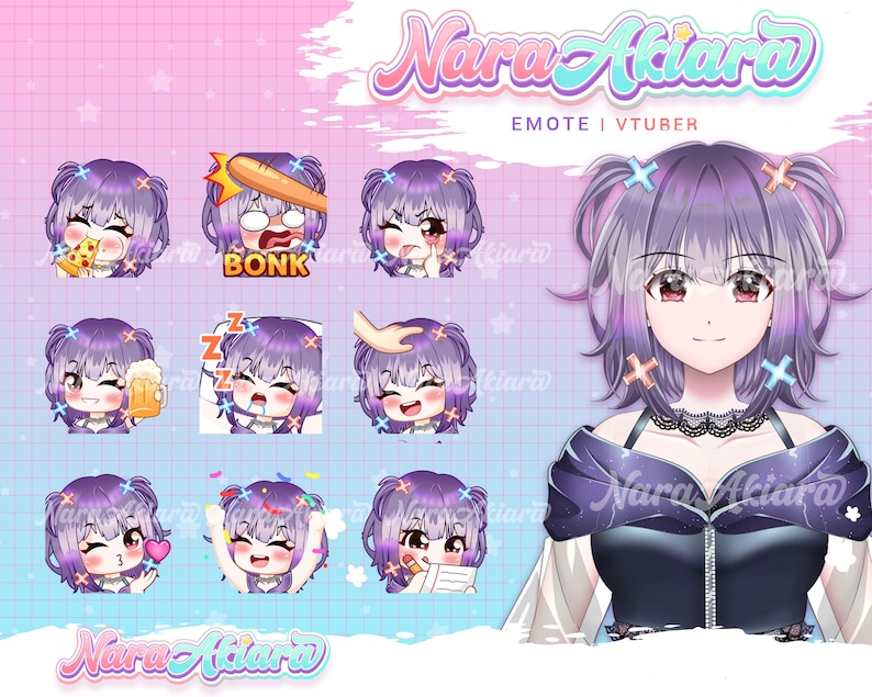Vtuber Emote Twitch Emotes Emote Emote Commission Chibi - Etsy