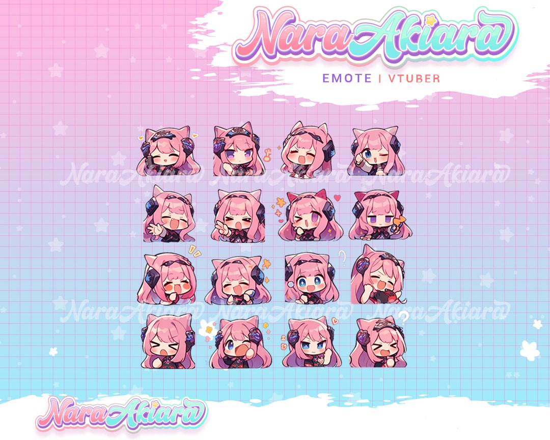 Vtuber Emote Raid Emote Emote Commission Cute Vtuber - Etsy