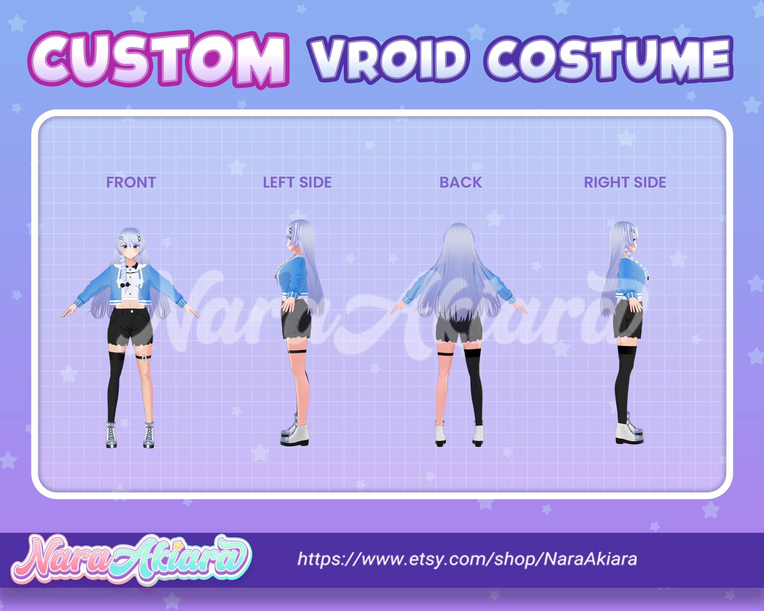 Custom Vroid Clothes Vroid Vroid Clothes Vintage Clothes - Etsy Australia
