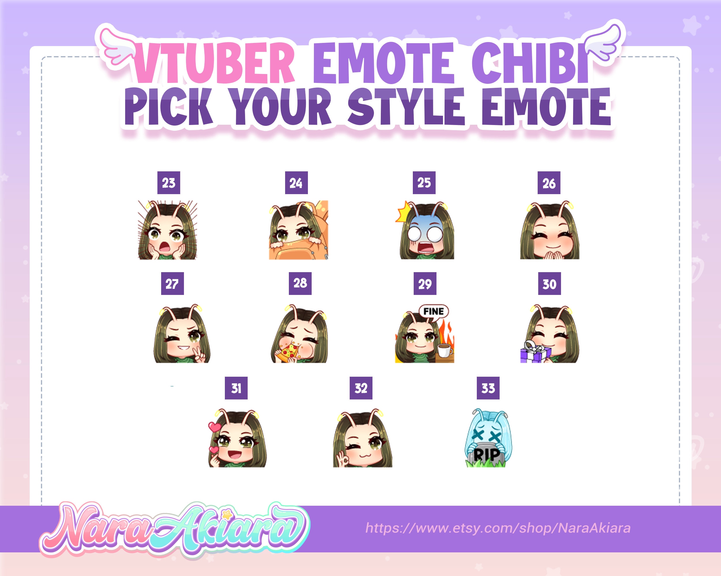 Custom Vtuber Emotes or Cute Vtuber Twitch Emotes - Etsy UK