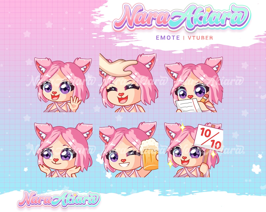 Vtuber Emotes Twitch Emotes Emotes Stream Emotes Bunny - Etsy Hong Kong