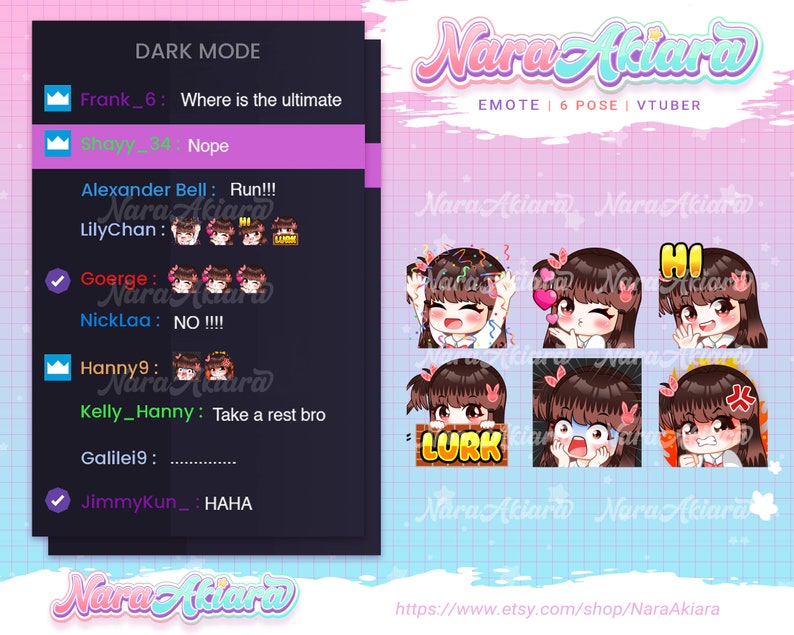 Vtuber Emote Twitch Emotes Emotes Emote Commission Discord - Etsy