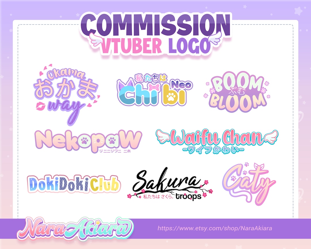Vtuber Logo Logo Logo Design Vtuber Custom Logo Vtuber - Etsy