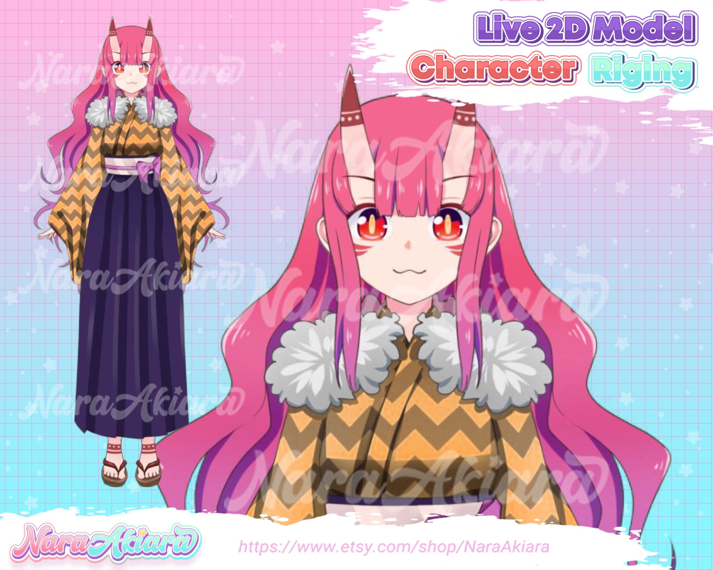 Vtuber Model Live2d Model Vtuber Design Vtuber Avatar 2D - Etsy México