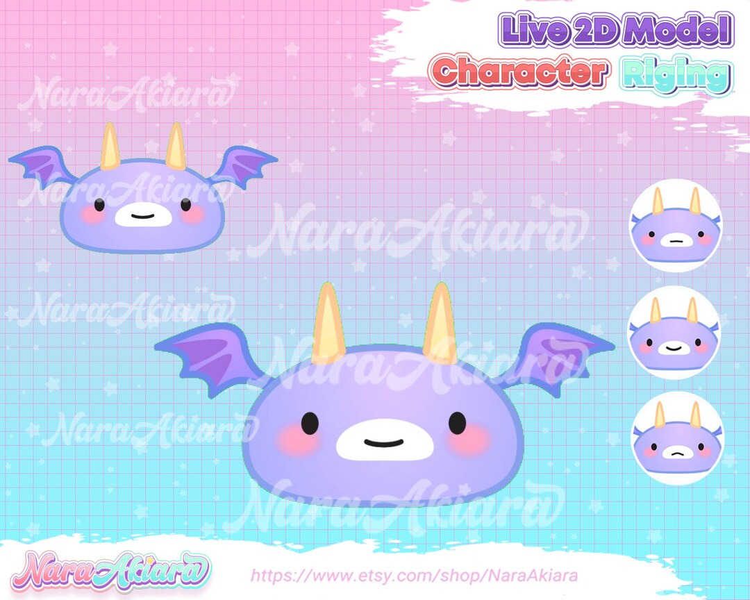 Vtuber Model Kawaii Vtuber Bat Animal 2D Vtuber Avatars - Etsy Canada