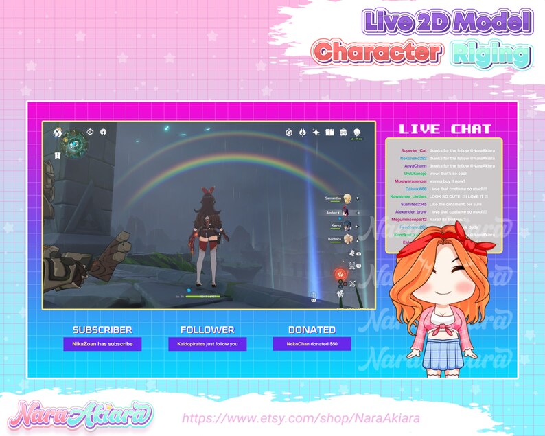 Chibi Vtuber Cute Orange Hair Vtuber Vtuber Model Vtuber - Etsy UK