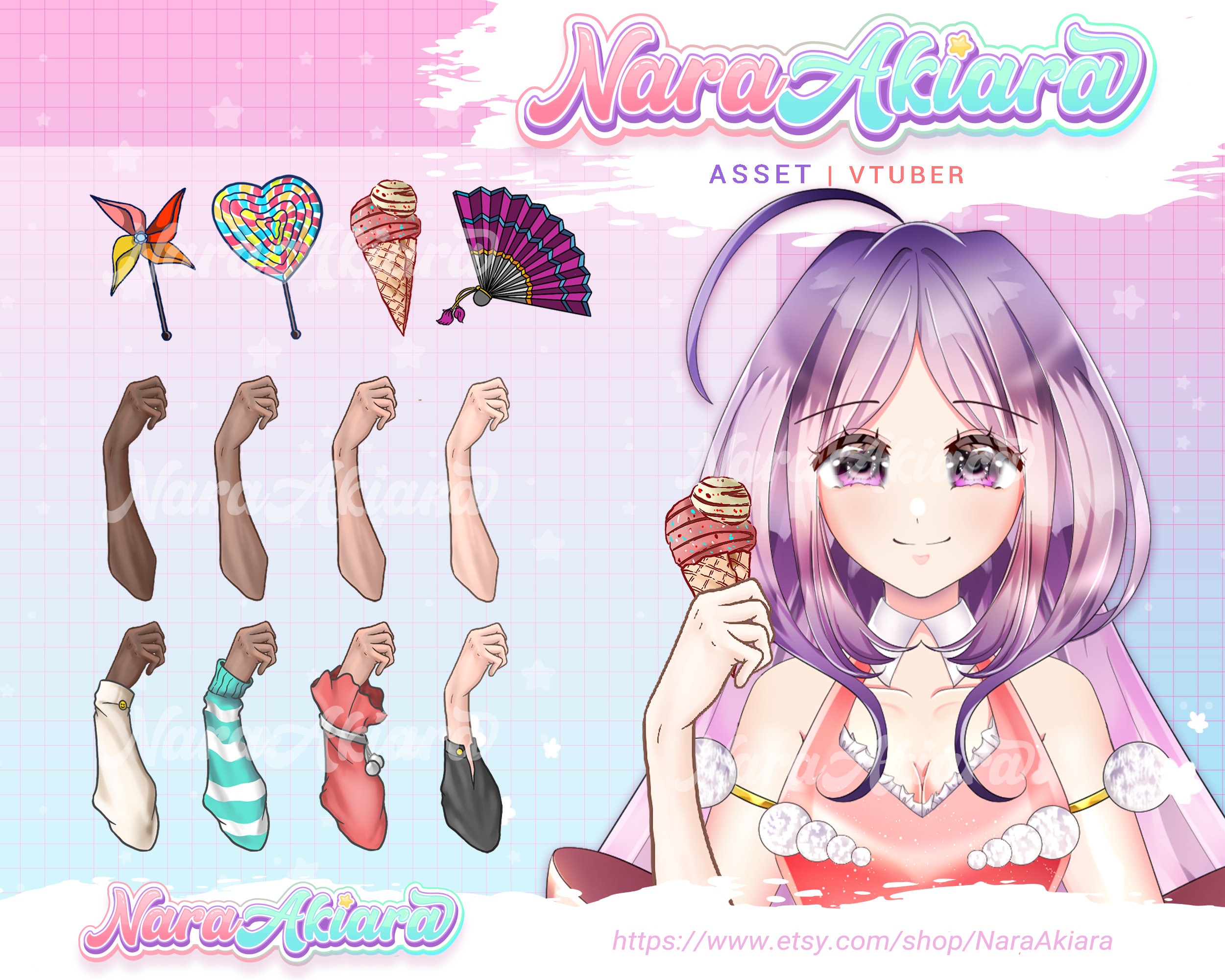 Vtuber Asset Hands Set V1 Vtuber Accessories Twitch Vtuber Etsy Canada