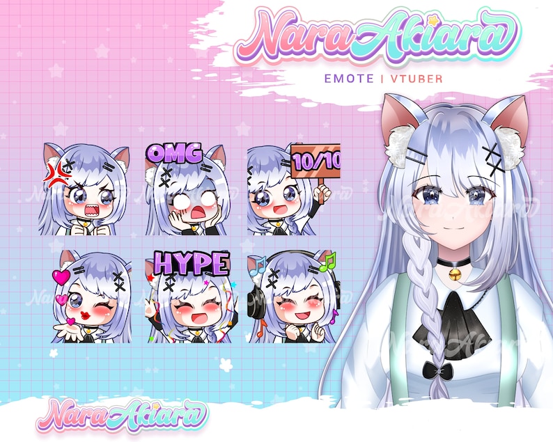 Vtuber Emote Twitch Emotes Emote Commission Emotes Twitch - Etsy