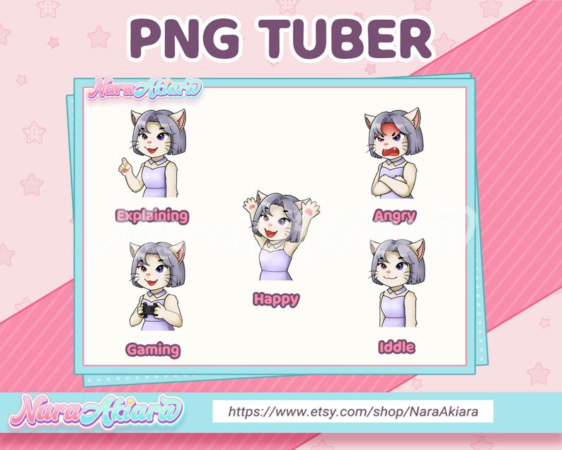 Pngtuber Pngtuber Model Png Tuber Avatar Png Tuber Premade - Etsy México