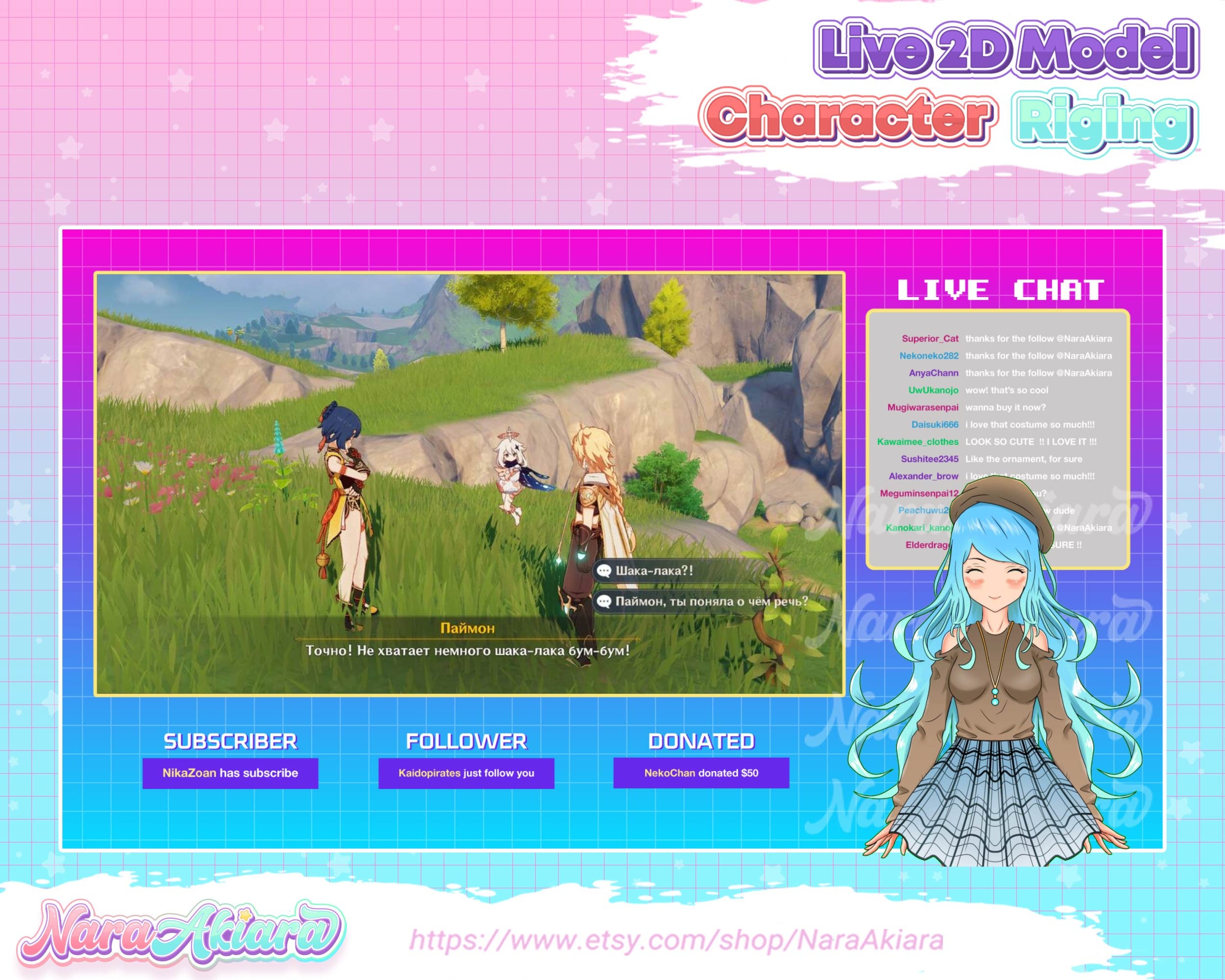 Vtuber Model Vtuber Rigging Vtuber Commission Anime - Etsy UK