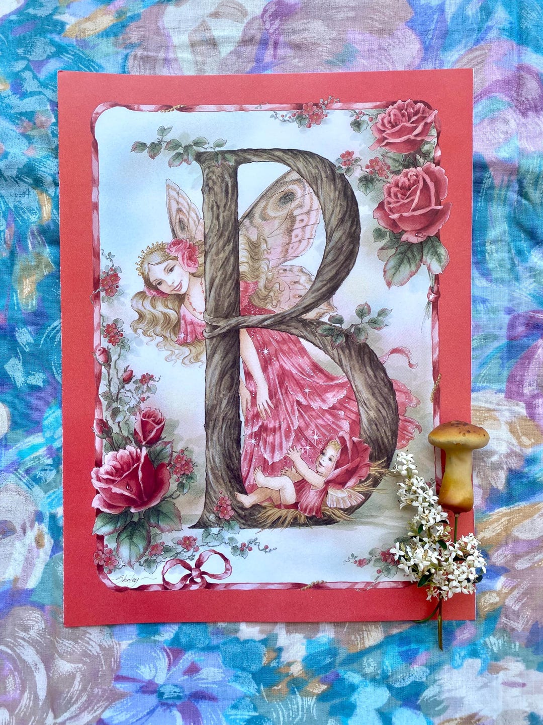 Vintage Shirley Barber Letter B Alphabet A4 Artwork - Etsy