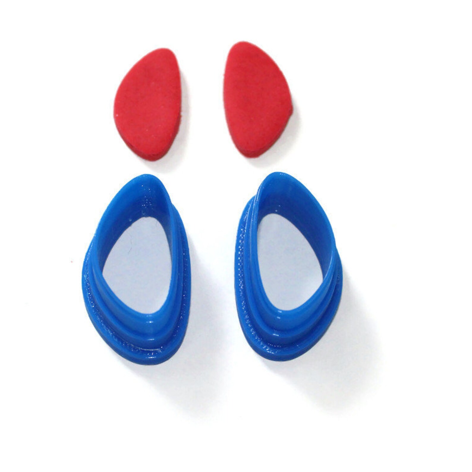 Elongated asymmetric rounded triangles 3 diy clay tools and | Etsy