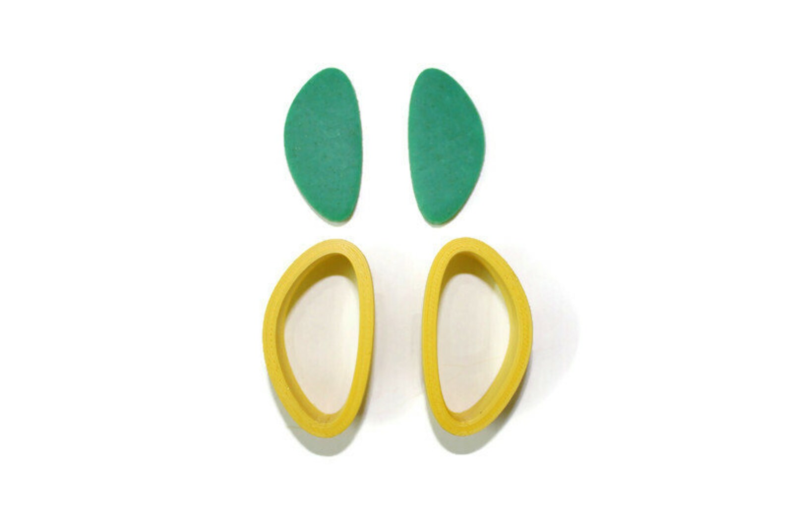 Elongated asymmetric rounded triangles 3 diy clay tools and | Etsy