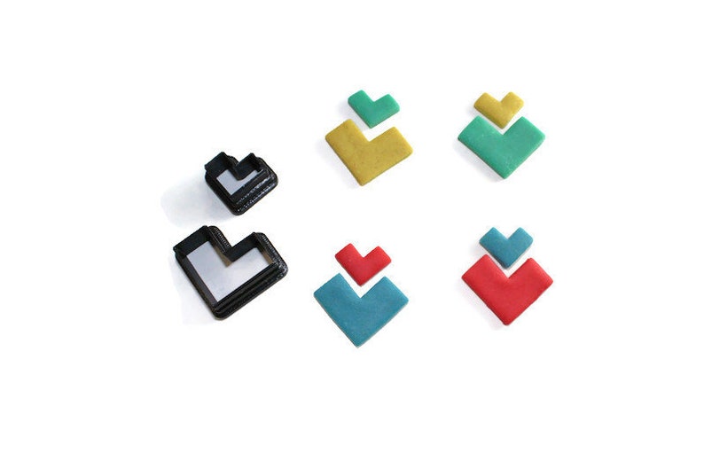 V Shape L Shape Three Quarter Square Polymer Clay Cutter - Etsy