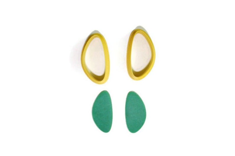 Elongated Asymmetric Rounded Triangles 3 Diy Clay Tools and - Etsy