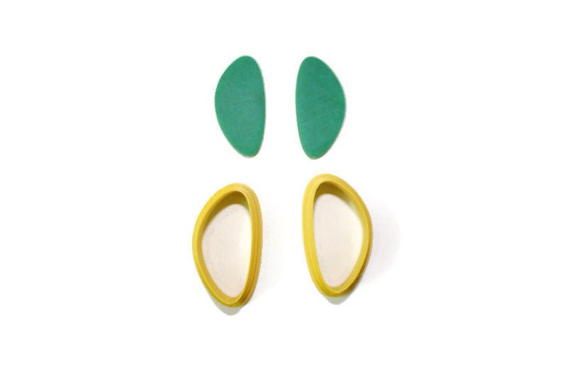 Elongated asymmetric rounded triangles 3 diy clay tools and | Etsy