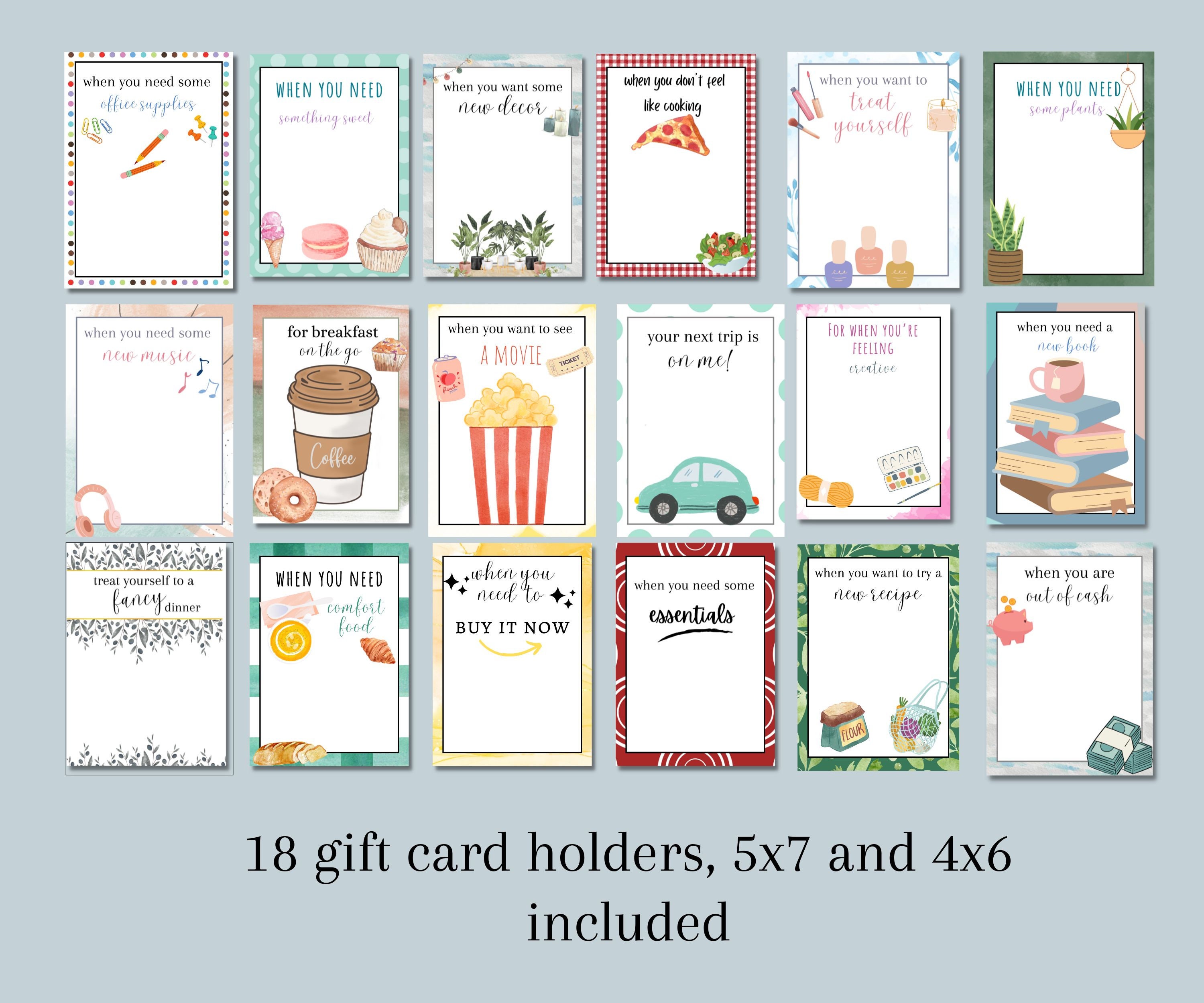 Printable Gift Card Book, Retirement Gift Card Book, Gift Card Photo ...