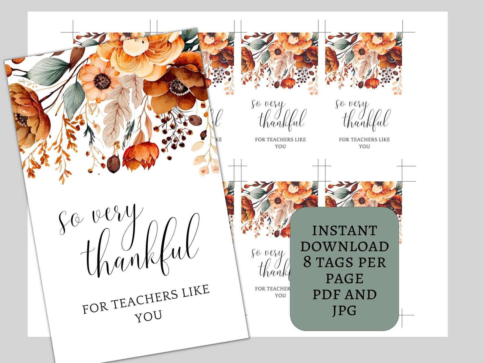 Thanksgiving Cookie Card Teacher Gift Tag Fall Fall Treat - Etsy