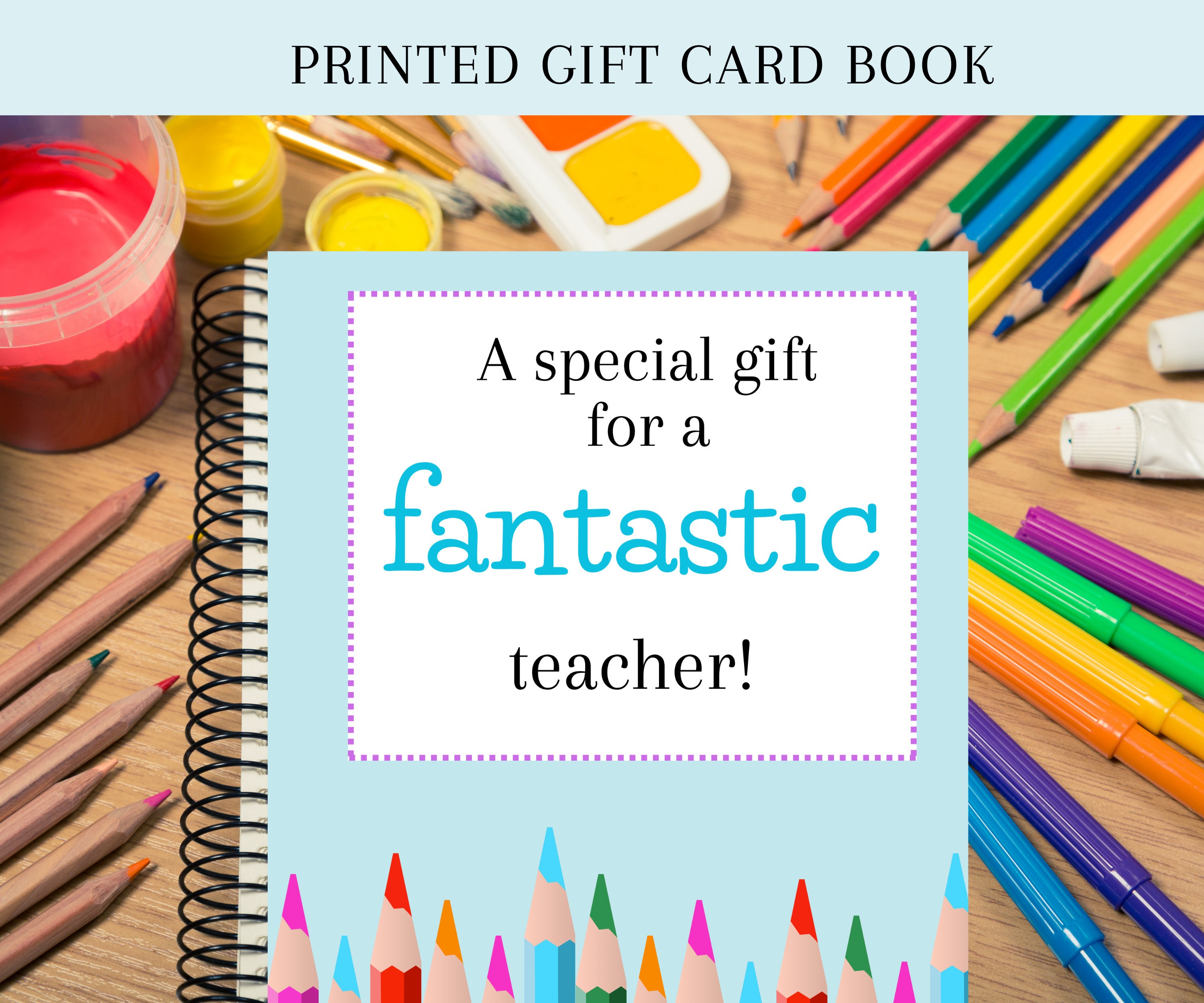 Teacher Gift Card Book, End of Year Gift for Teacher, Teacher ...