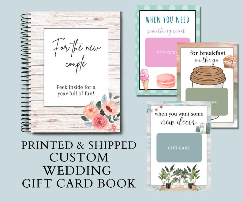 Wedding Gift Card Book, Gift Card Book for Newlyweds, Wedding Gift From ...