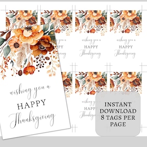 Thanksgiving Cookie Card, Teacher Gift Tag Fall, Fall Treat Bag Tag ...