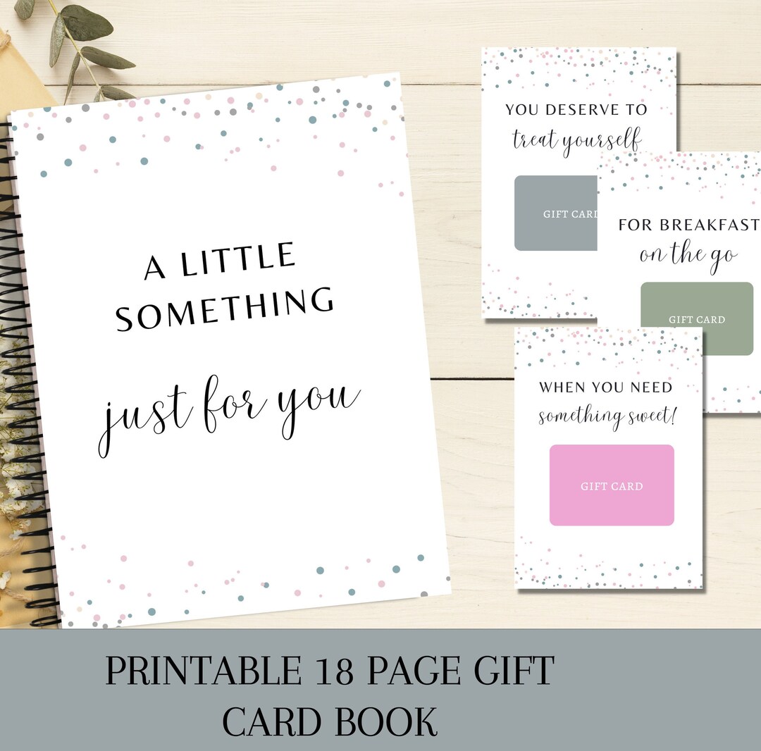Printable Gift Card Book, Birthday Gift Card Book, Birthday Gift for ...