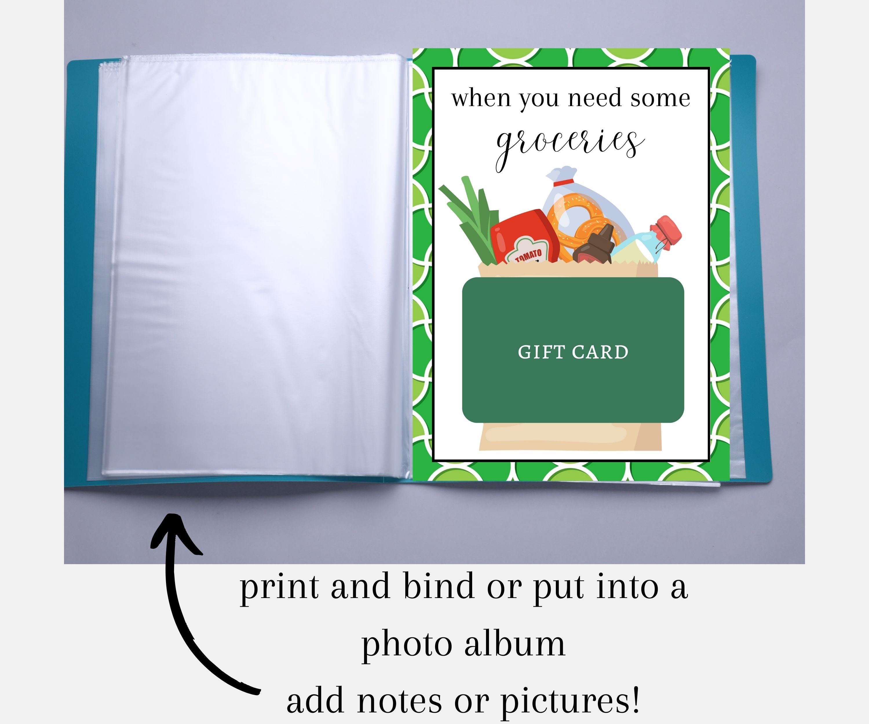 Printable Christmas Gift Card Book, Christmas Gift for Mom, Gift Card ...